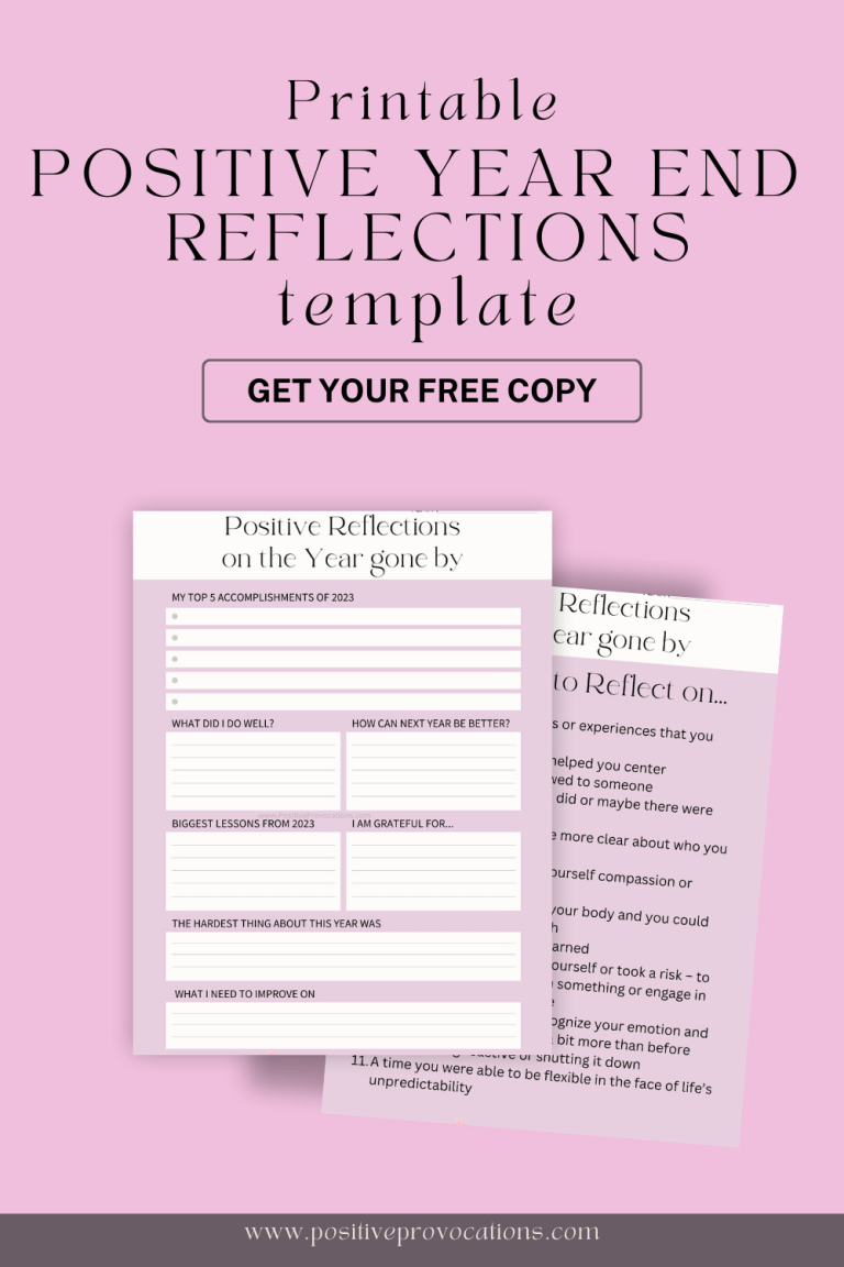 Positive Reflections on the Year gone by 2023 {+FREE Printable ...