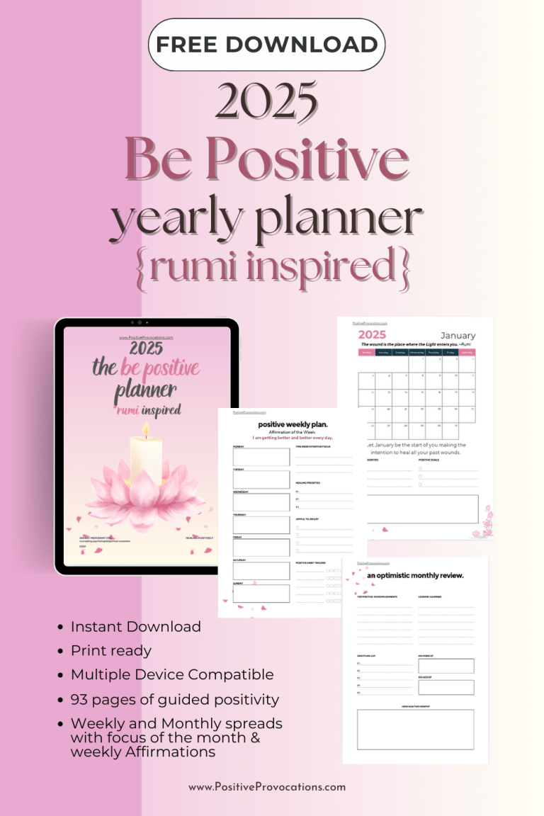 2025 Word and Intention of the Year: POSITIVE(+Free 2025 BE POSITIVE ...