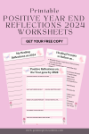 Positive Reflections on the Year gone by 2024(+Free Printable ...